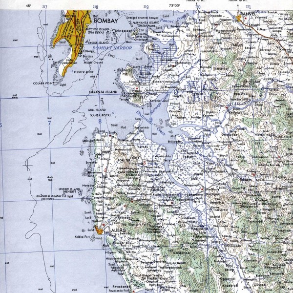 Bombay India historical map 1909 - Maps of India