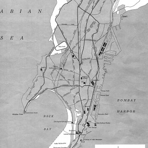 Bombay India historical map 1909 - Maps of India