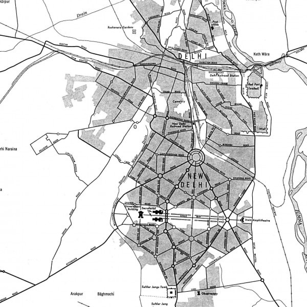 Delhi and Vicinity histrotical map 1962 City Plan - Maps of India