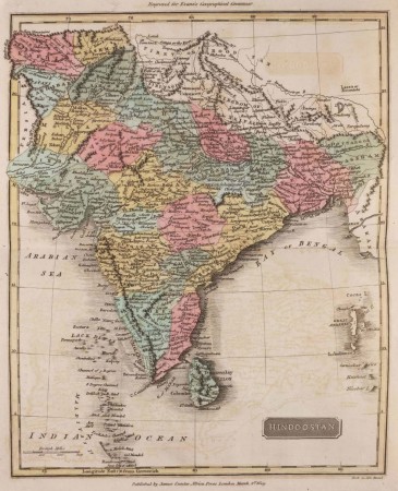 Historical map of India 1809 - Maps of India