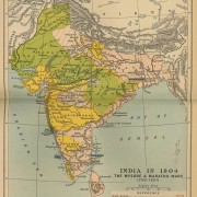 India historical map 1700 1792 from The Historical Atlas - Maps of India