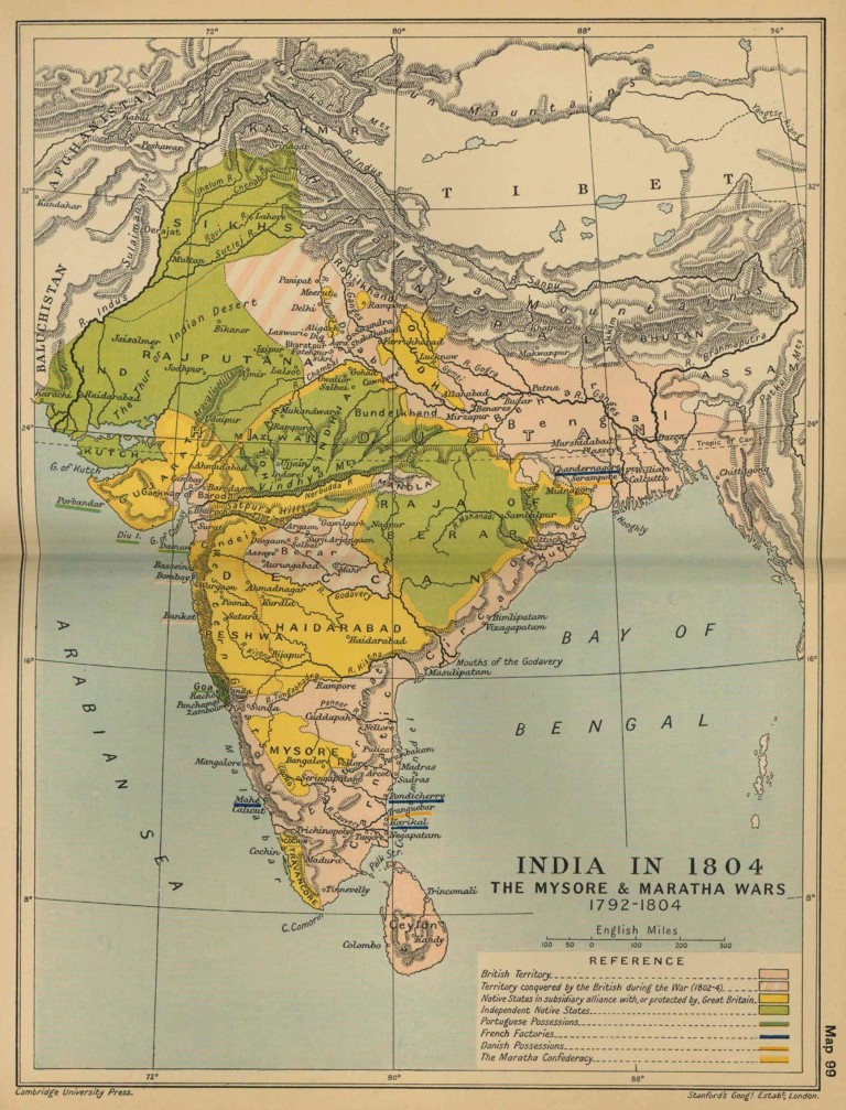 Historical maps India in 1804 - Maps of India