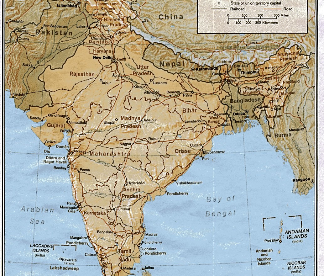 India religions Map - Maps of India