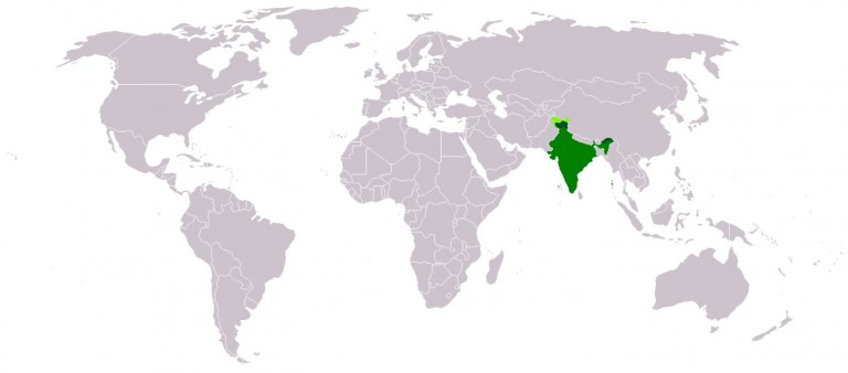 India location world map - Maps of India