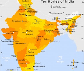 India historical map 1700 1792 from The Historical Atlas - Maps of India